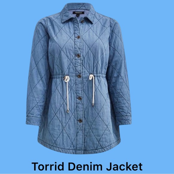 torrid | Jackets & Coats | Torrid Quilted Denim Jacket | Poshmark